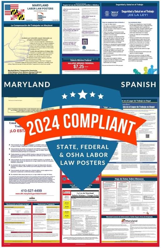 Amazon.com: Labor Law Posters 2024 - Maryland Labor Law Poster State ...