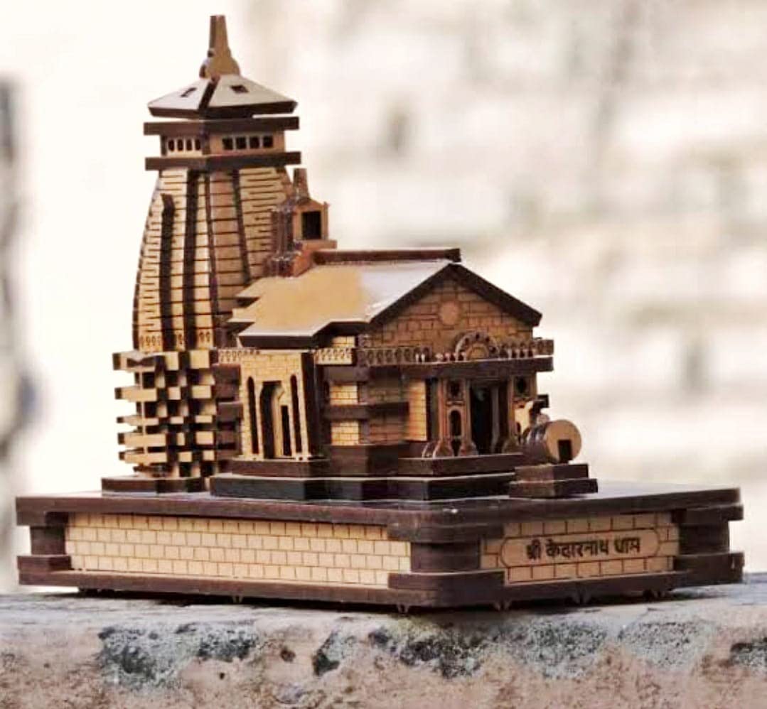 ReeCH New Kedarnath Temple in Wood Color 3D Model Mandir Statue - Fully ...