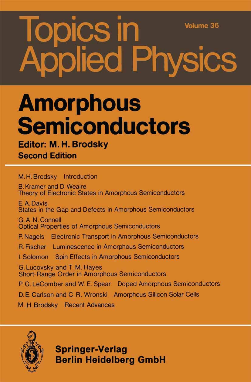 Amazon.com: Amorphous Semiconductors (Topics in Applied Physics, 36 ...