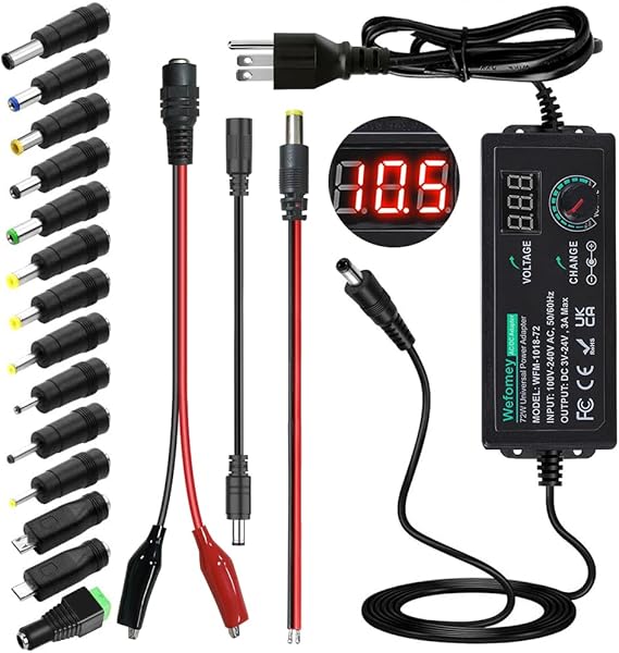 3V~24V 3A 72W Universal Power Supply 3V 5V 6V 9V 12V 15V 18V 20V 24V Adjustable Variable ...