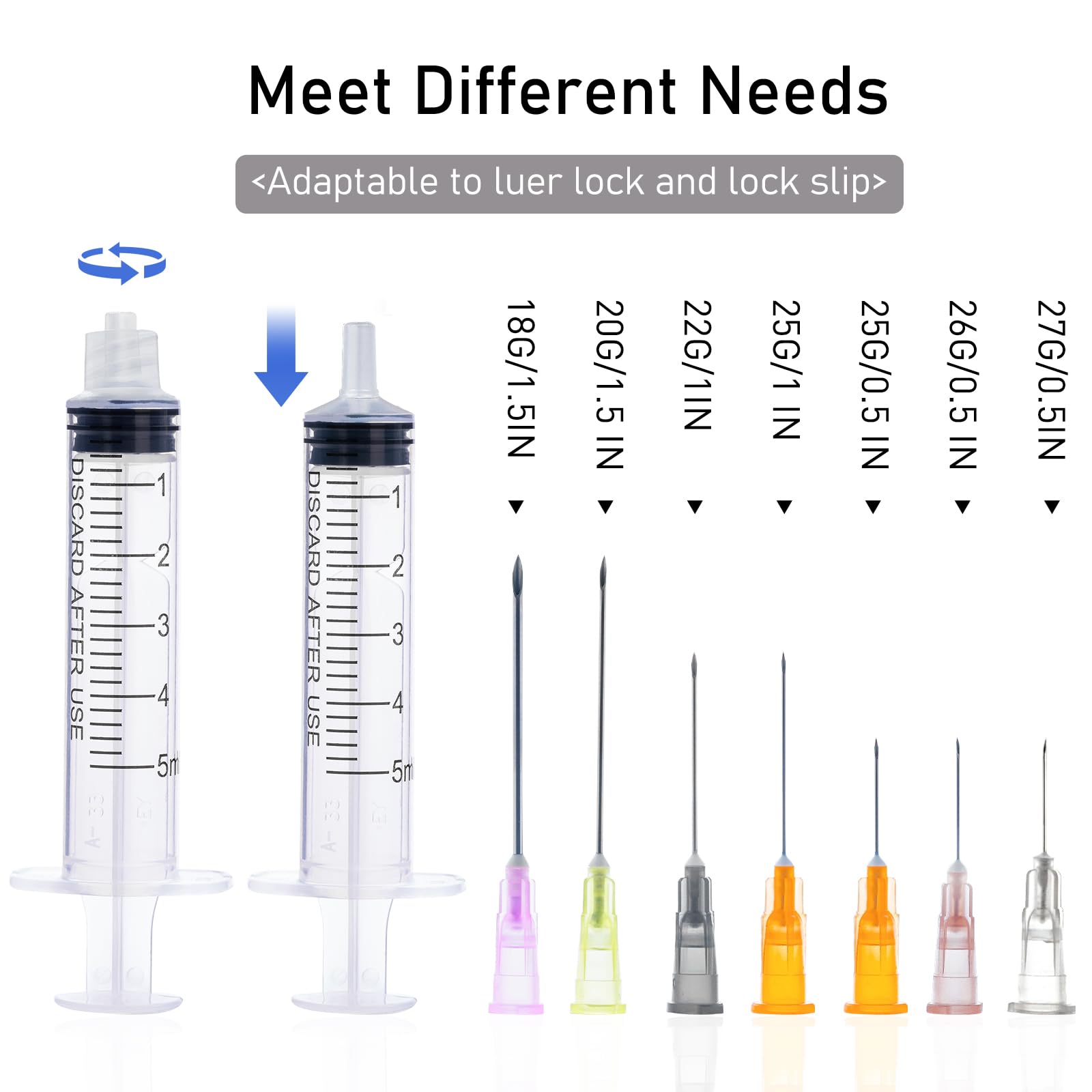 Snapklik.com : 22 Gauge 1 Inch Needle,for Scientific Labs,Industrial ...