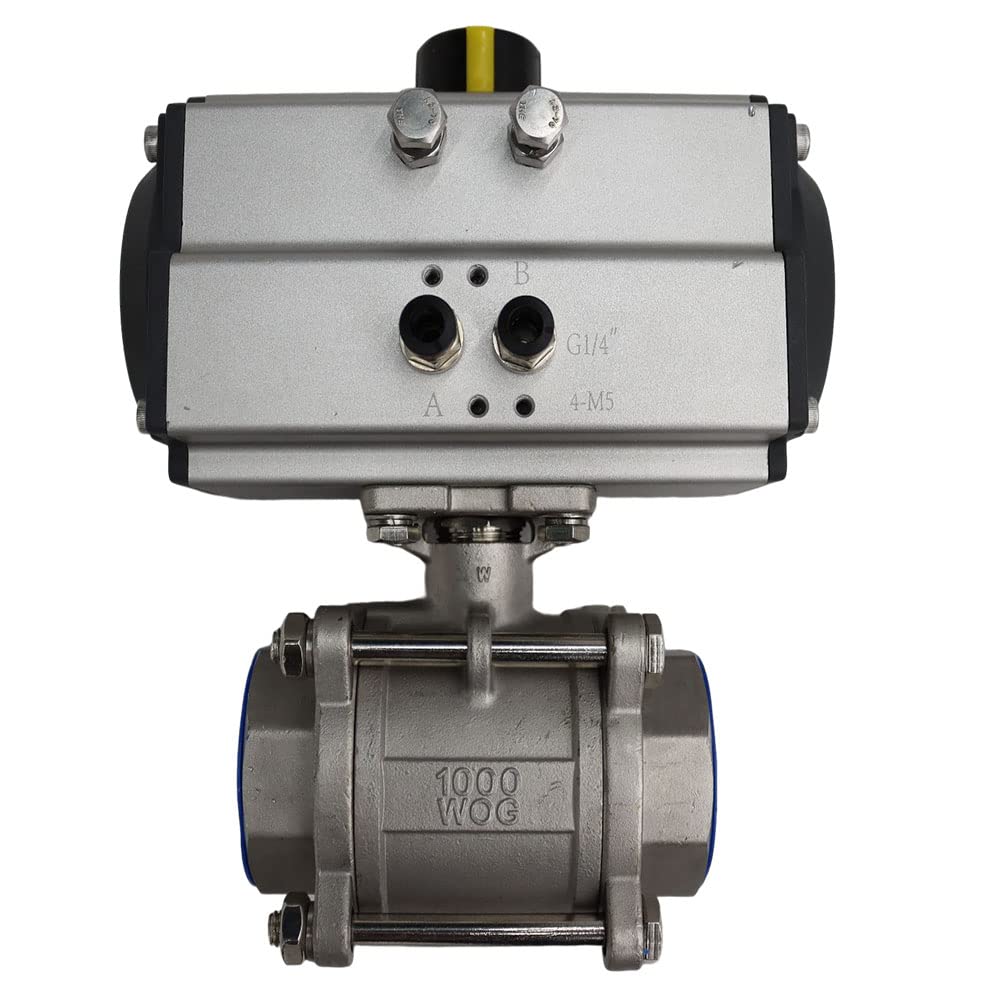 INTBUYING Pneumatic Actuated Ball Valve Actuator Double Acting 2 inch 3 ...