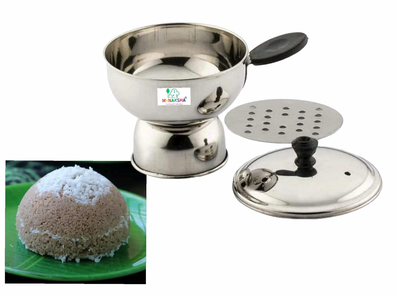 MyNaksha Stainless Steel Chiratta Puttu Maker/Chiratta Maker with ...