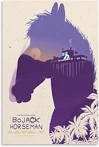 Amazon.com: Wall Painting for Living Room BoJack Horseman TV Animation Poster Minimalist Decor ...
