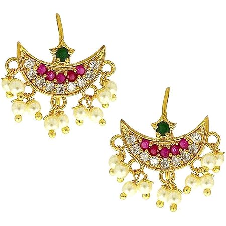 Buy Vama Fashions Pink Colour Chandrakor Styled Maharashtrian ...