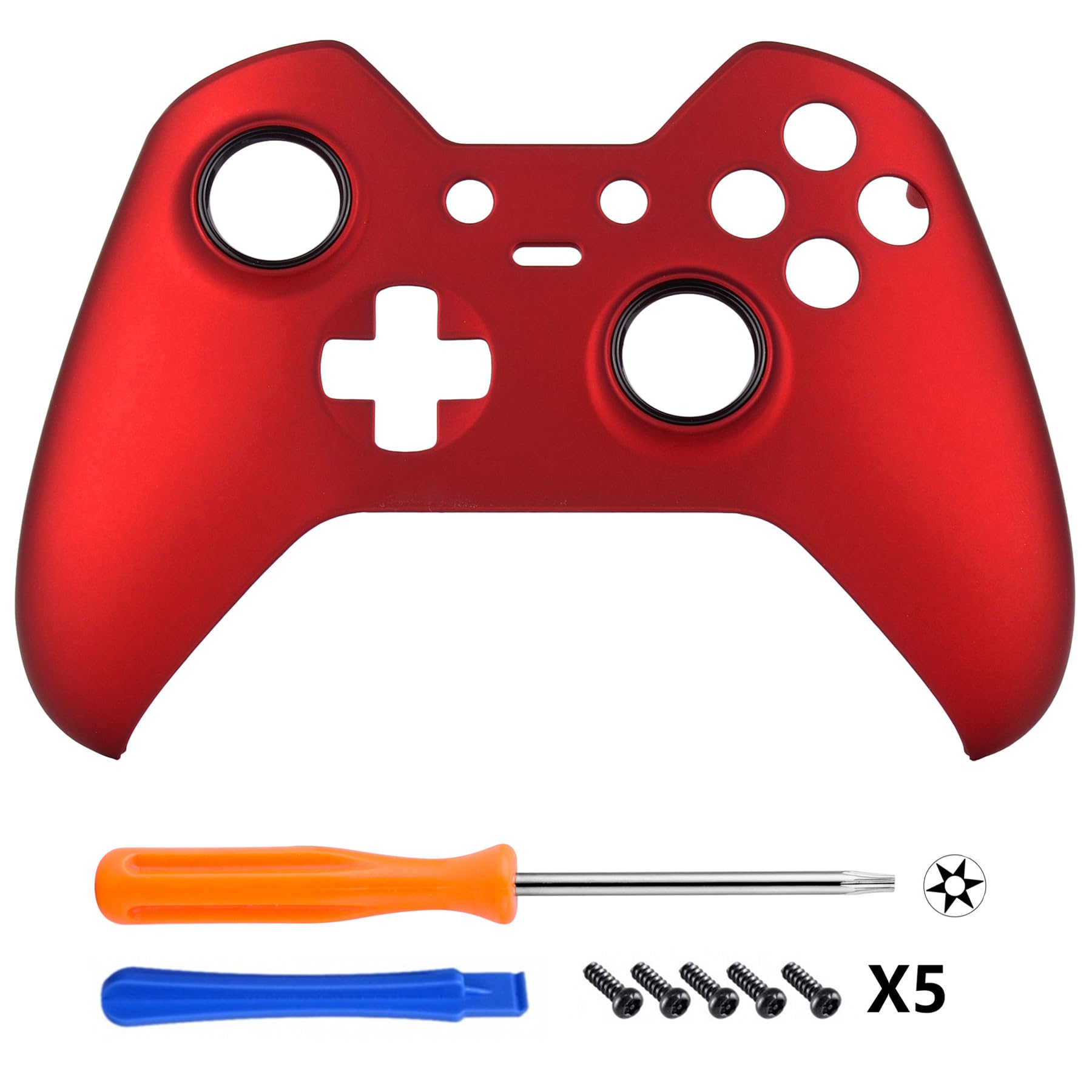 Red Front Housing Replacement Kit EXtremeRate Soft Touch Red Rubberized ...