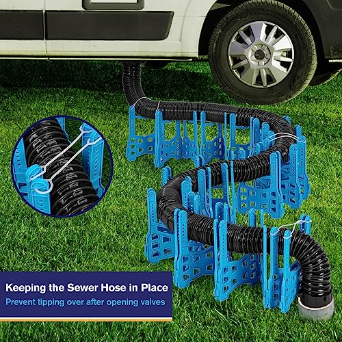 Snapklik.com : PAULINN RV Sewer Hose Support 20FT, Height Adjustable ...