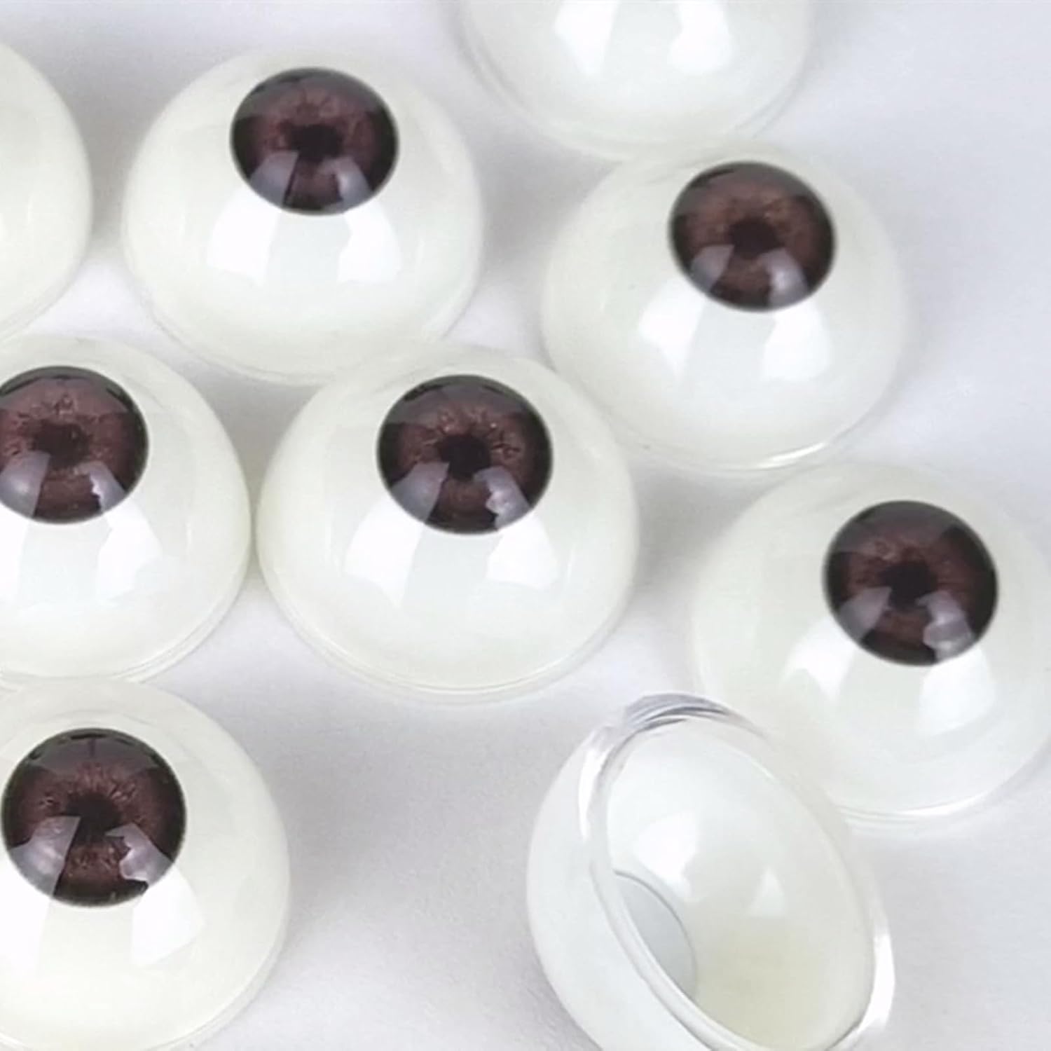 Amazon.com: NOXOMALL Realistic Half Round Eyeballs 33mm - 1 Pair Black ...