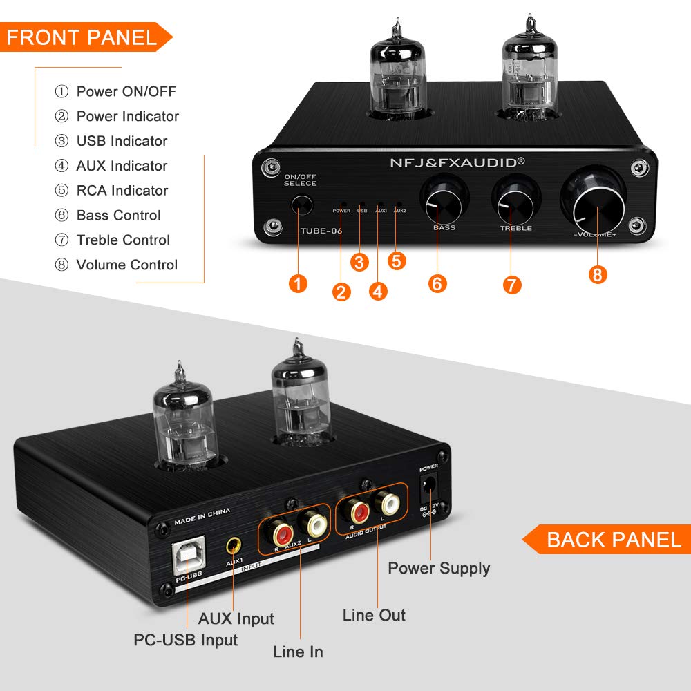 Buy FX AUDIO Tube Preamp TUBE-06 HiFi Home Audio Stereo HiFi 6N3 Vacuum ...