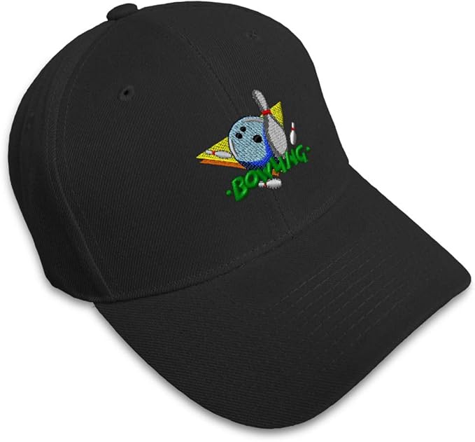 Baseball Cap Sport Bowling Pin Ball Logo Embroidery Acrylic Hats for ...