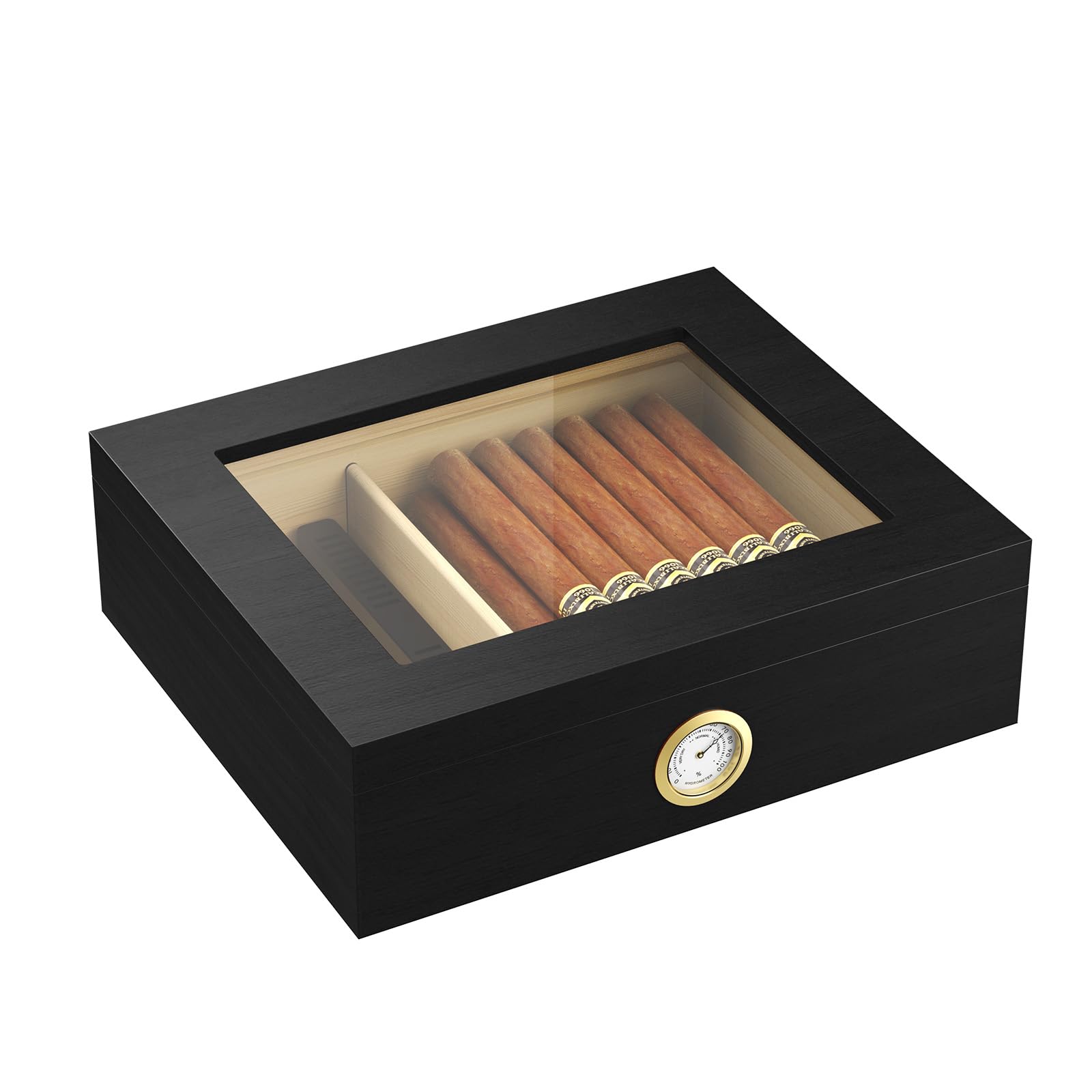 Amazon.com: Mojgar Handmade Wooden Cigar Humidor Desktop,20-30 Counts ...