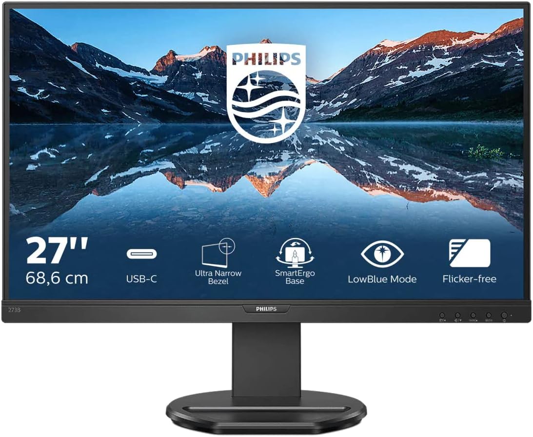 Philips 273B9-27 Inch FHD Monitor,75Hz, 4ms, IPS, USB-C Dock, Height ...