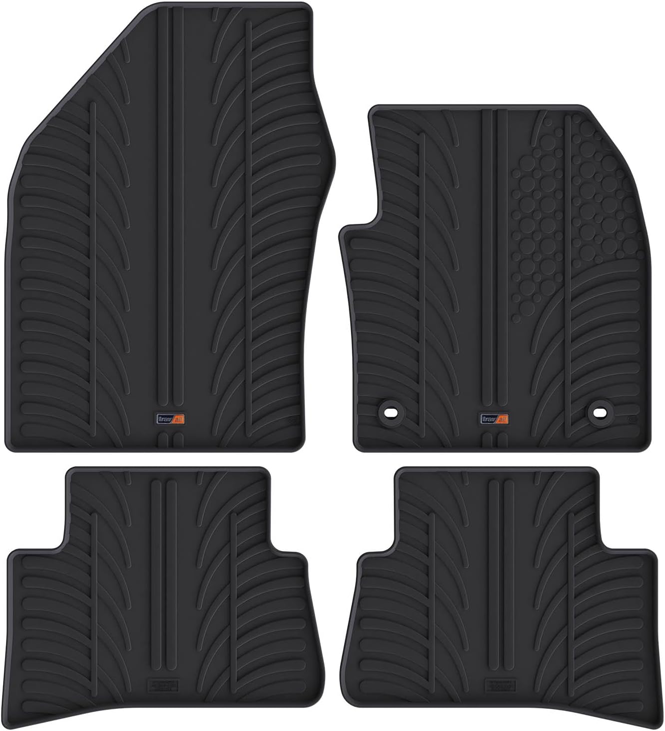 TRAVALL Rubber Car Mats (set of 4) compatible with Toyota C-HR (2016 ...