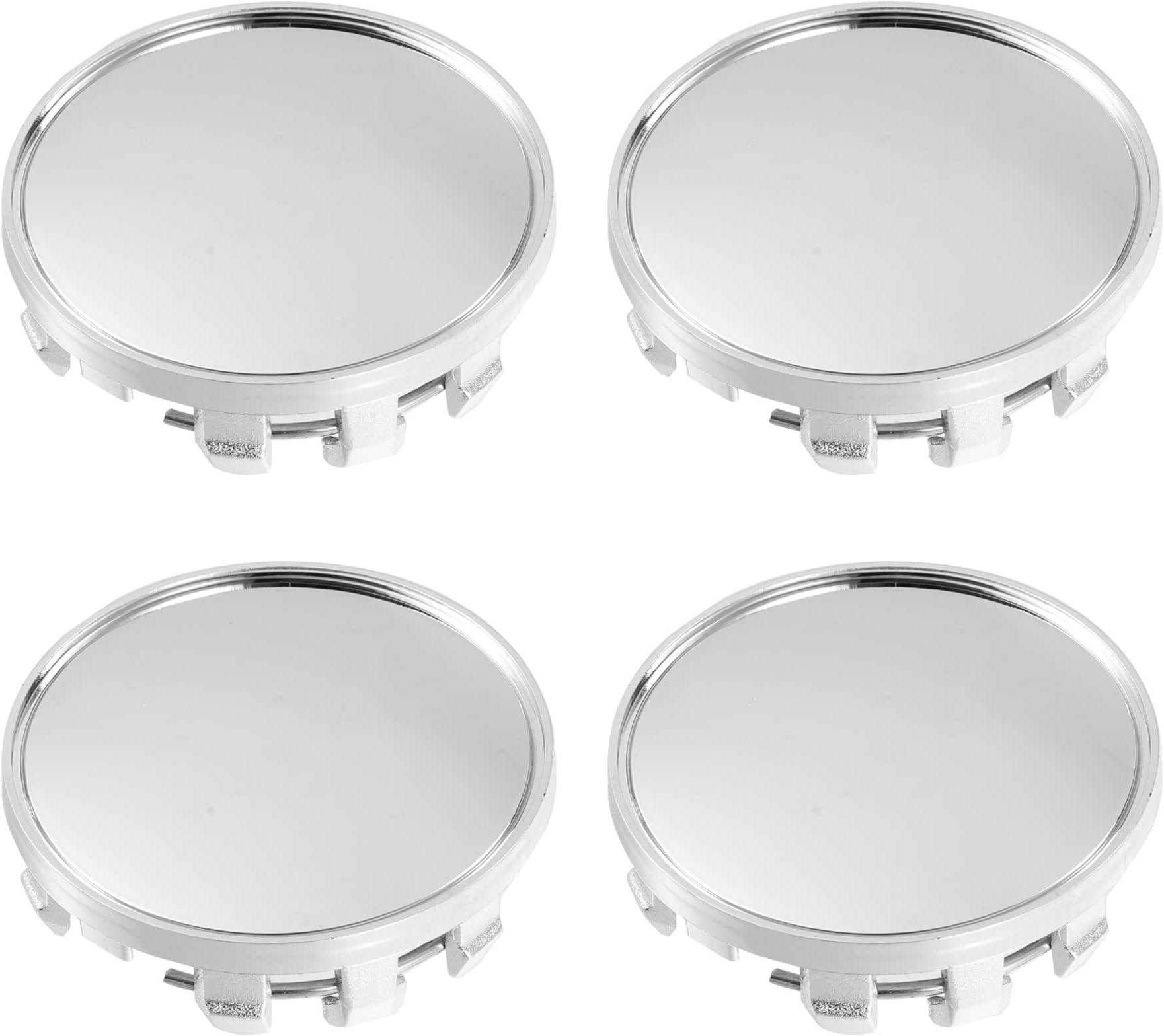 Amazon.com: ACROPIX 53mm 6 Clips Wheel Rim Hub Center Caps Cover Silver ...