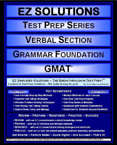 EZ Solutions - Test Prep Series - Verbal Section - Grammar Foundation ...