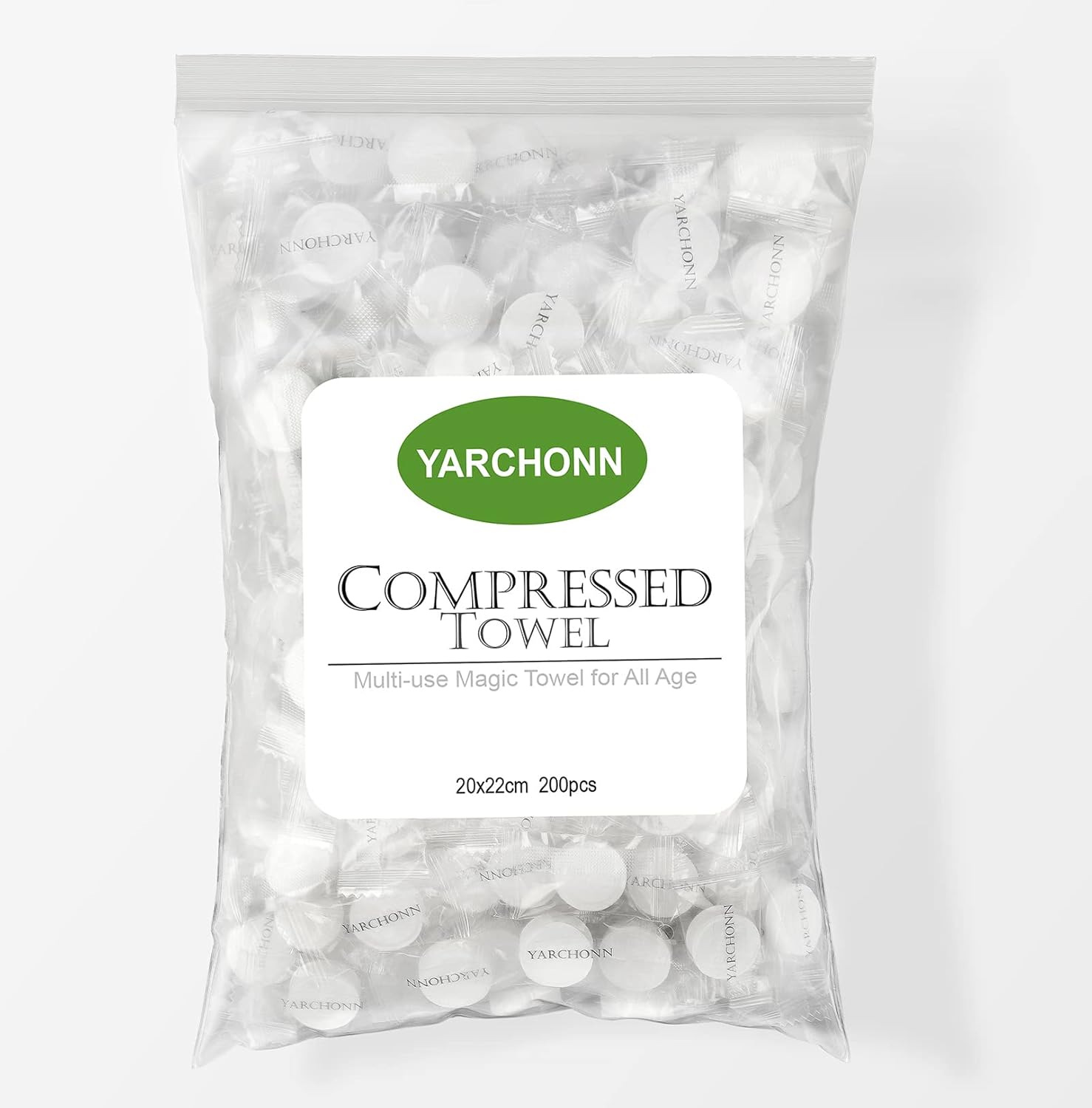 Yarchonn Face Towel Coin Sized Compressed Hand Towels 200pcs Portable ...