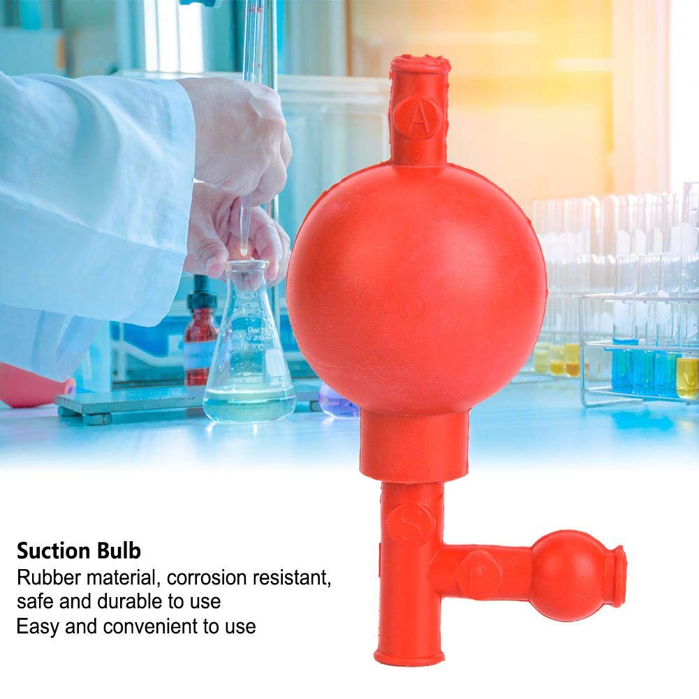 Rubber Suction Bulb 3-Valve For Pipettes - Laboratory Grade Liquid ...