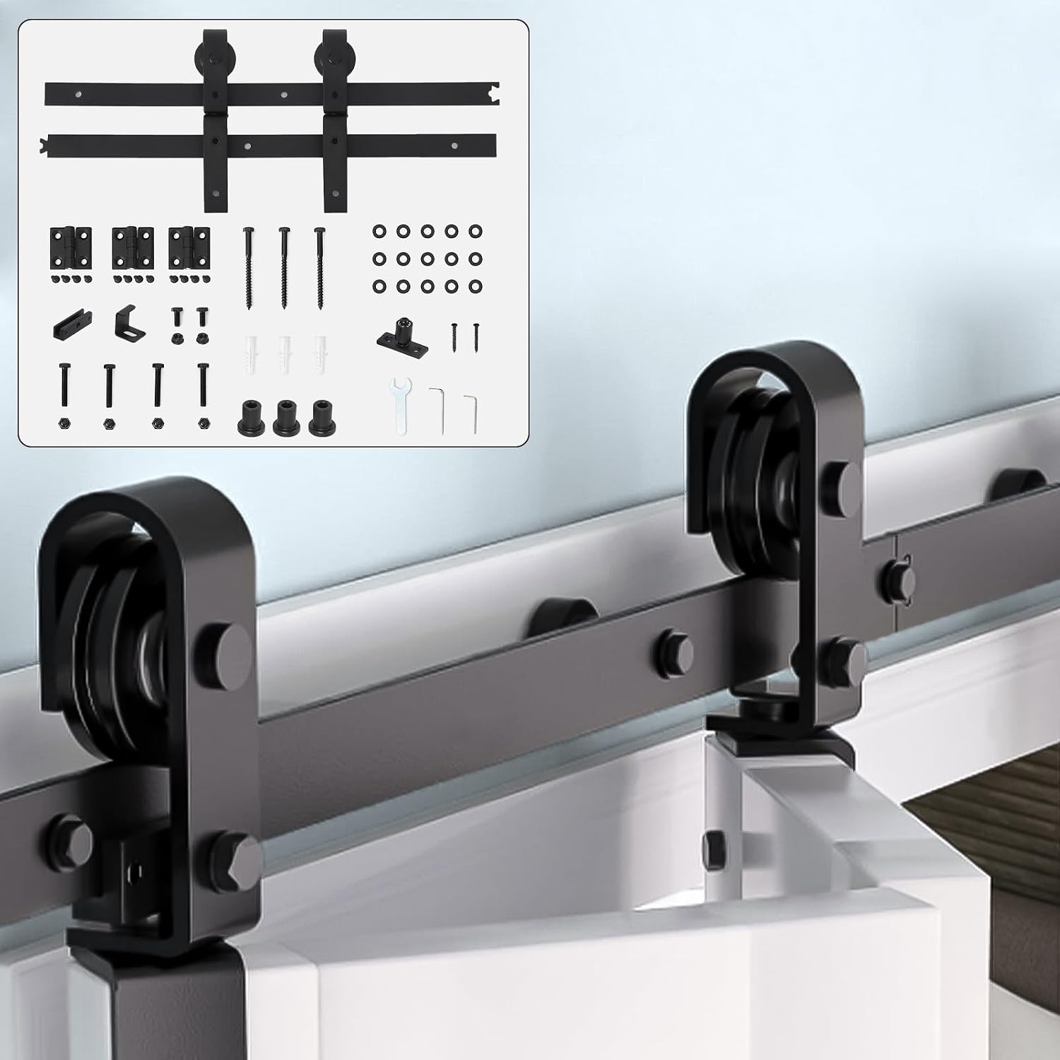 24 Bi-Folding Sliding Barn Door Hardware Kit for Australia | Ubuy
