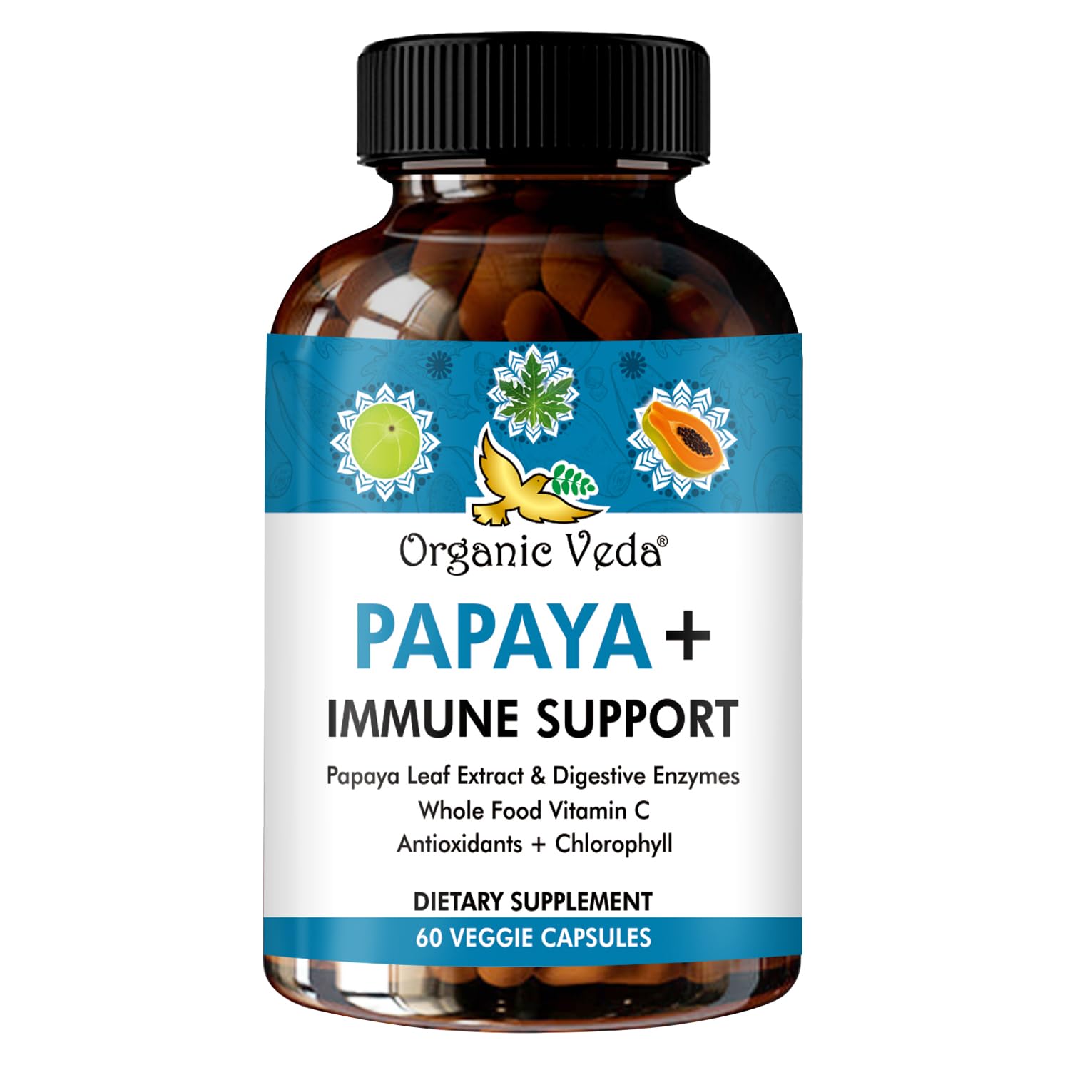 Amazon.com: Organic Veda Papaya Leaf Plus Supplement - Blood Platelet ...