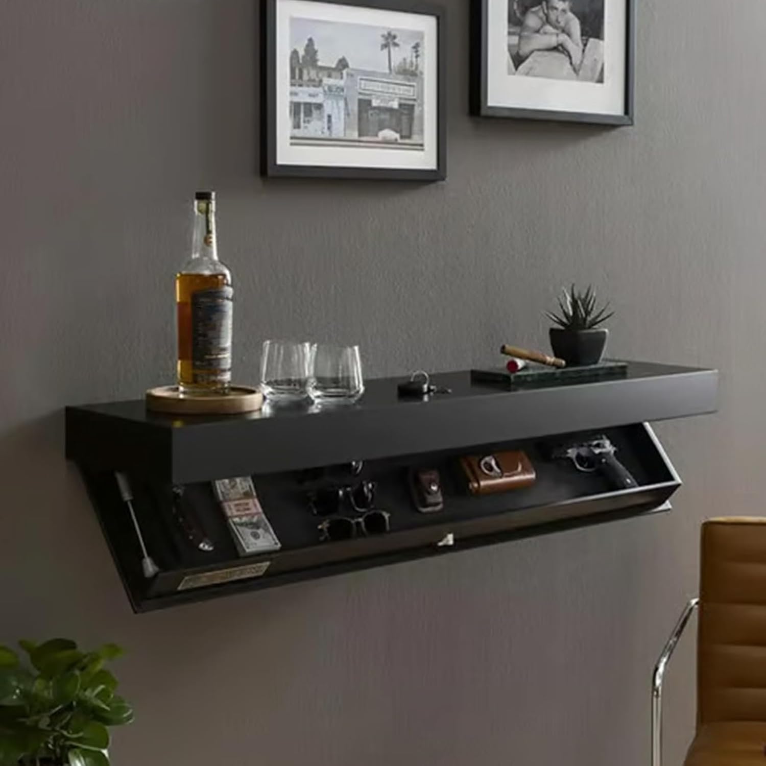 Amazon.com: Designer Shelf with Secret Compartment,Magic Flap Shelf ...