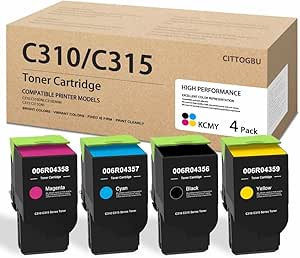 Amazon.com: C310/C315 High Capacity Toner Cartridges(Black, Cyan, Magenta, Yellow, 4-Pack ...