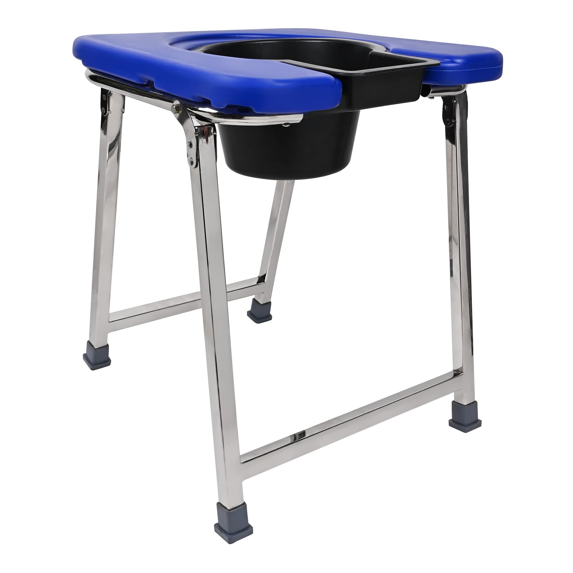 CLASORA Folding Commode Over Toilet, Bedside Commode Steel Stool ...