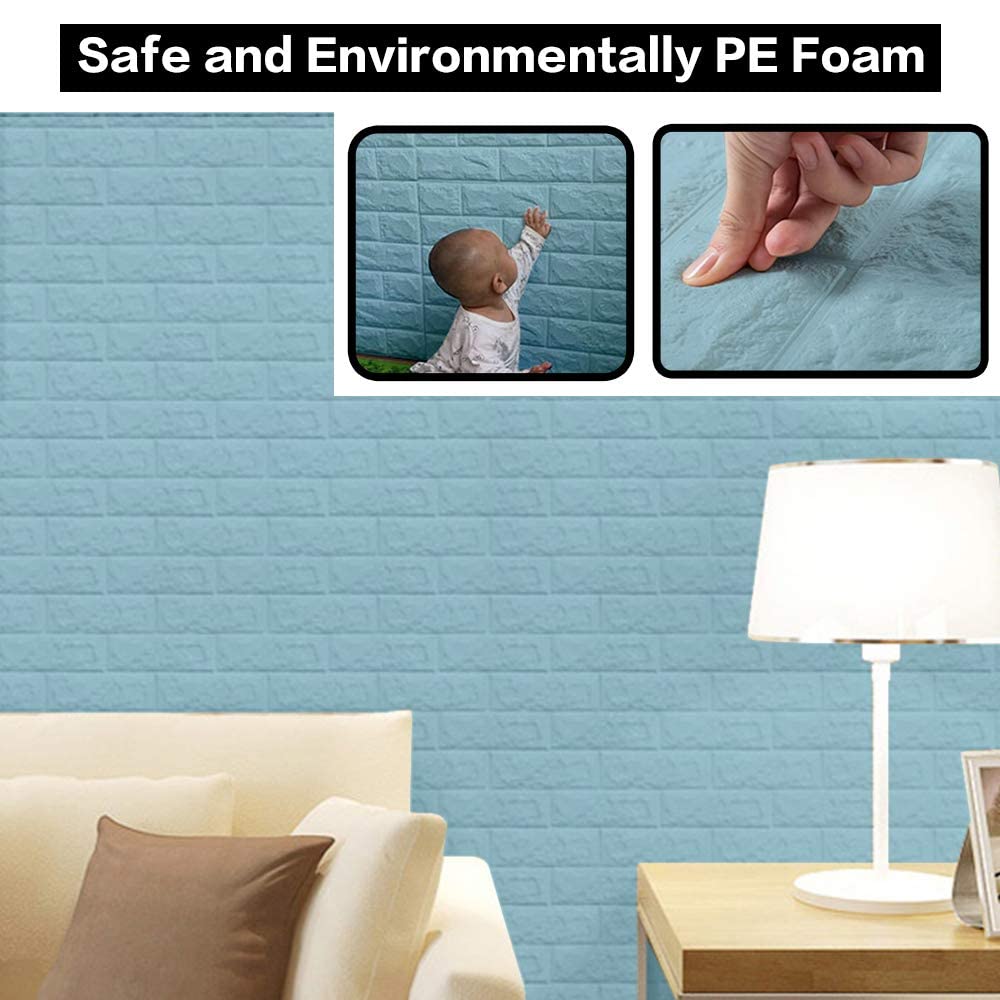 Snapklik.com : Sodeno 40 PCS Blue 3D Wall Panels, 58 Sq.feet Coverage ...