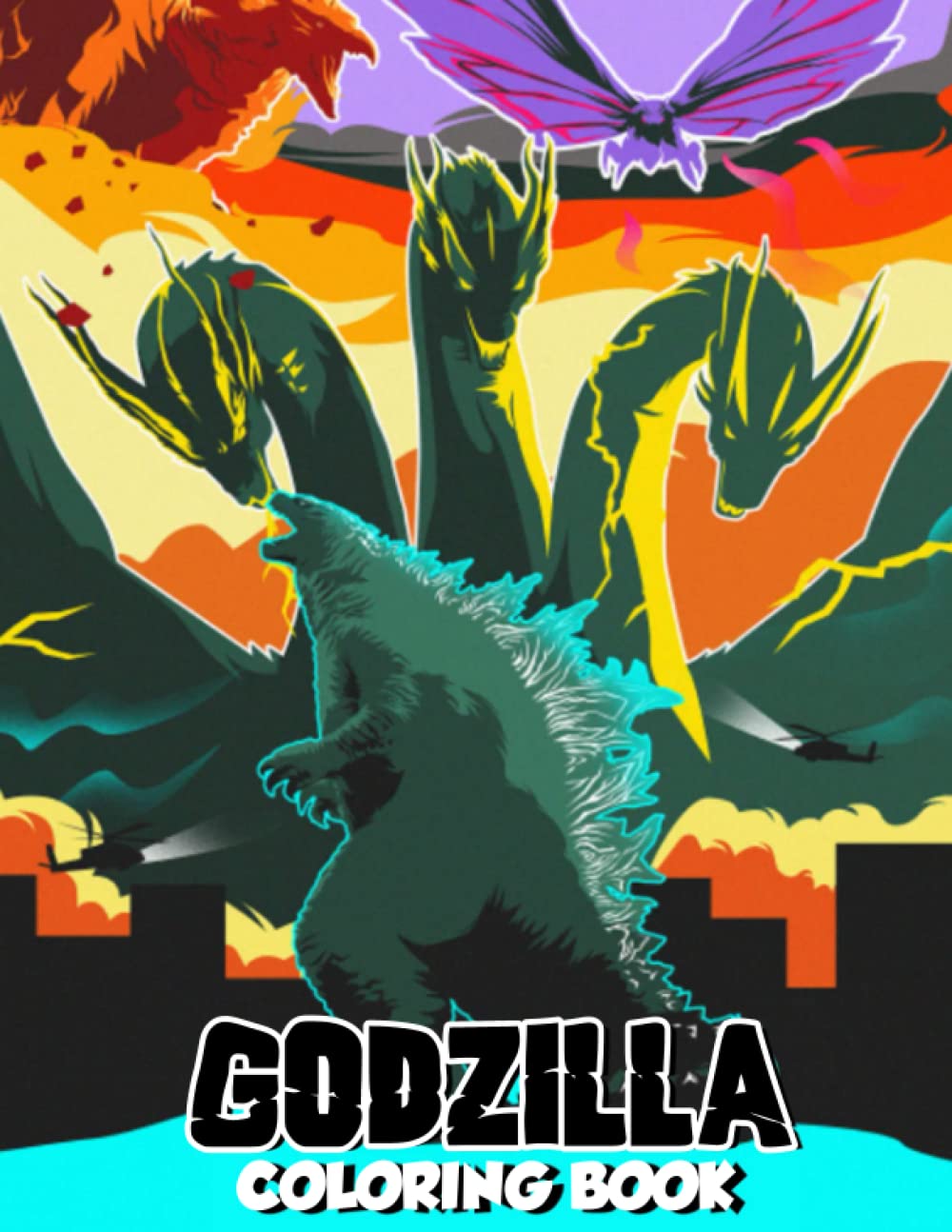 Buy Godzilla Coloring Book: Godzilla Coloring Pages With Awesome ...