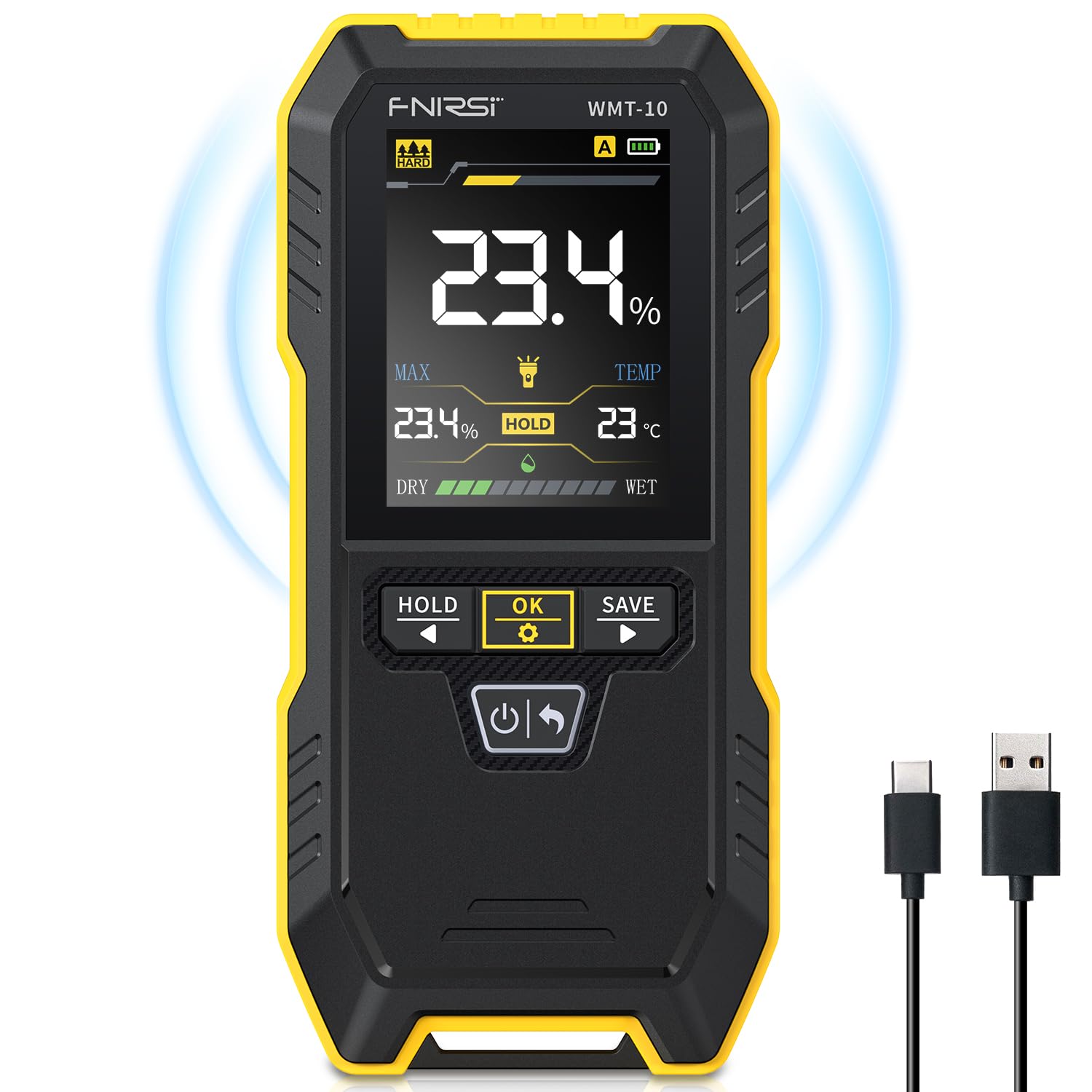 Snapklik.com : WMT-10 Rechargable Wood Moisture Meter, Pinless Moisture ...