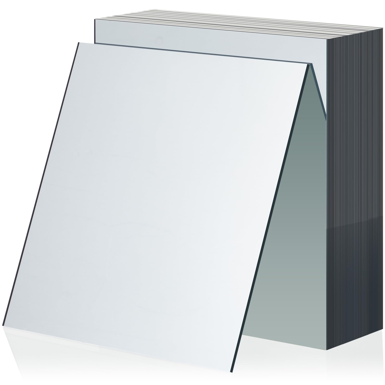 Amazon.com: Soaoo 50 Pcs Square Glass Mirror Tiles 6 Inch Square Mirror ...