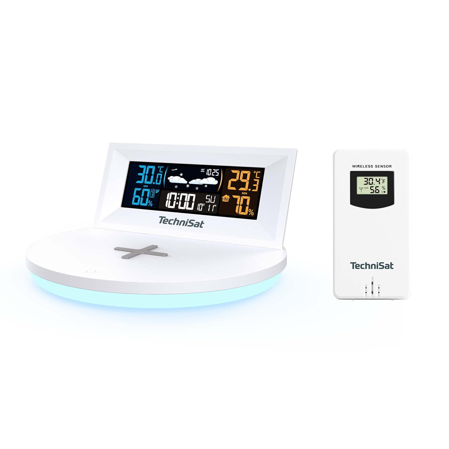 TechniSat IMETEO Q1- Wetterstation mit Außensensor (Messung von ...