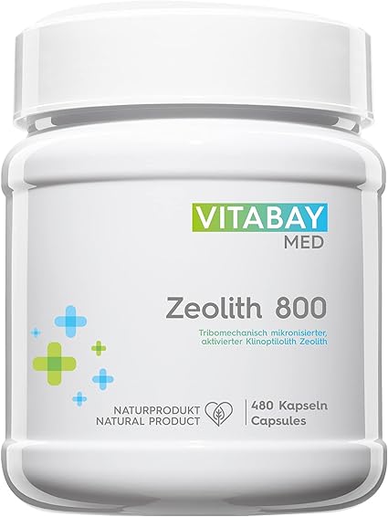 Vitabay Zeolith Kapseln hochdosiert 800-480 Zeolith Detox Kapseln VEGAN ...