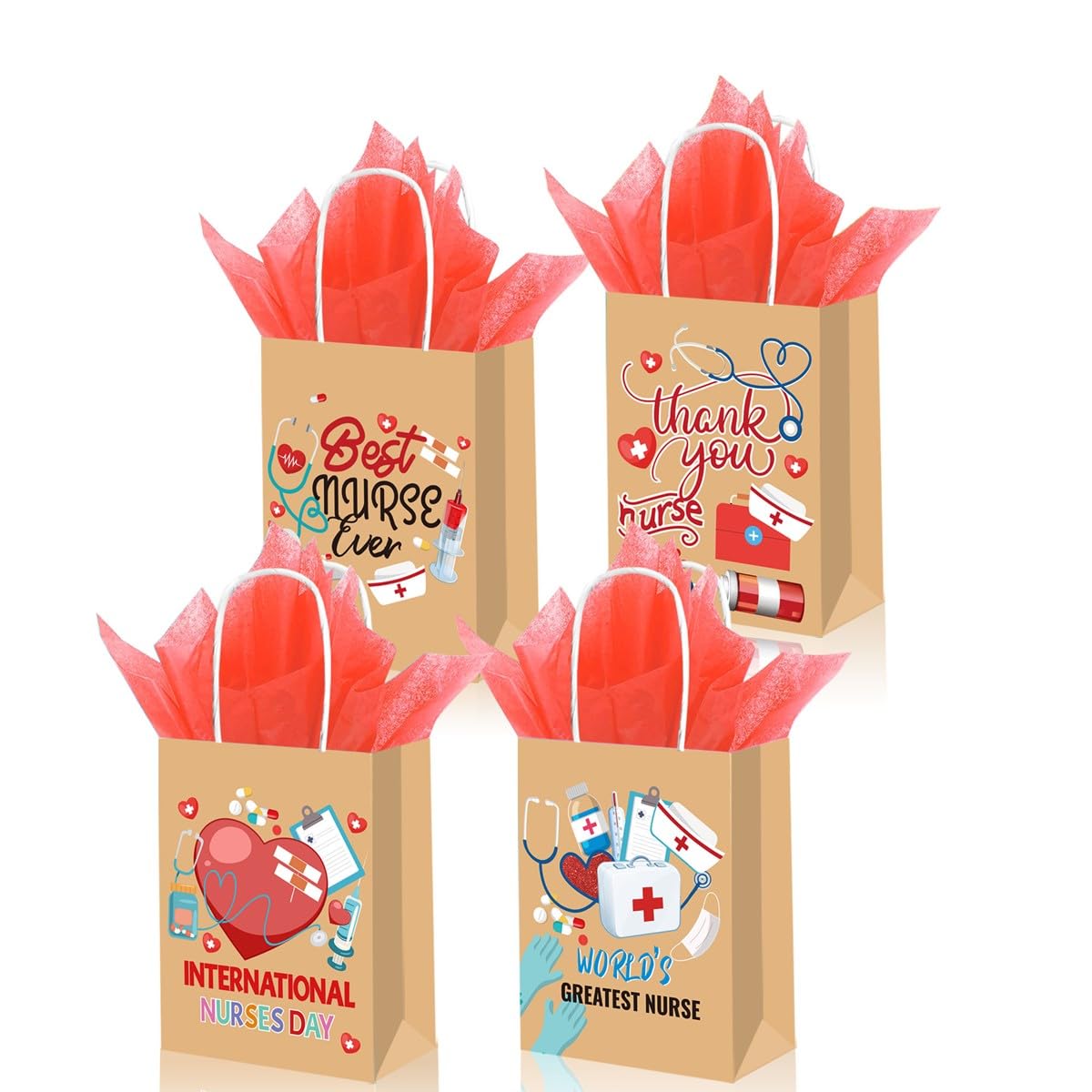 Amazon.com: LOONELO Happy National Nurses Appreciation Week Gift Bags ...