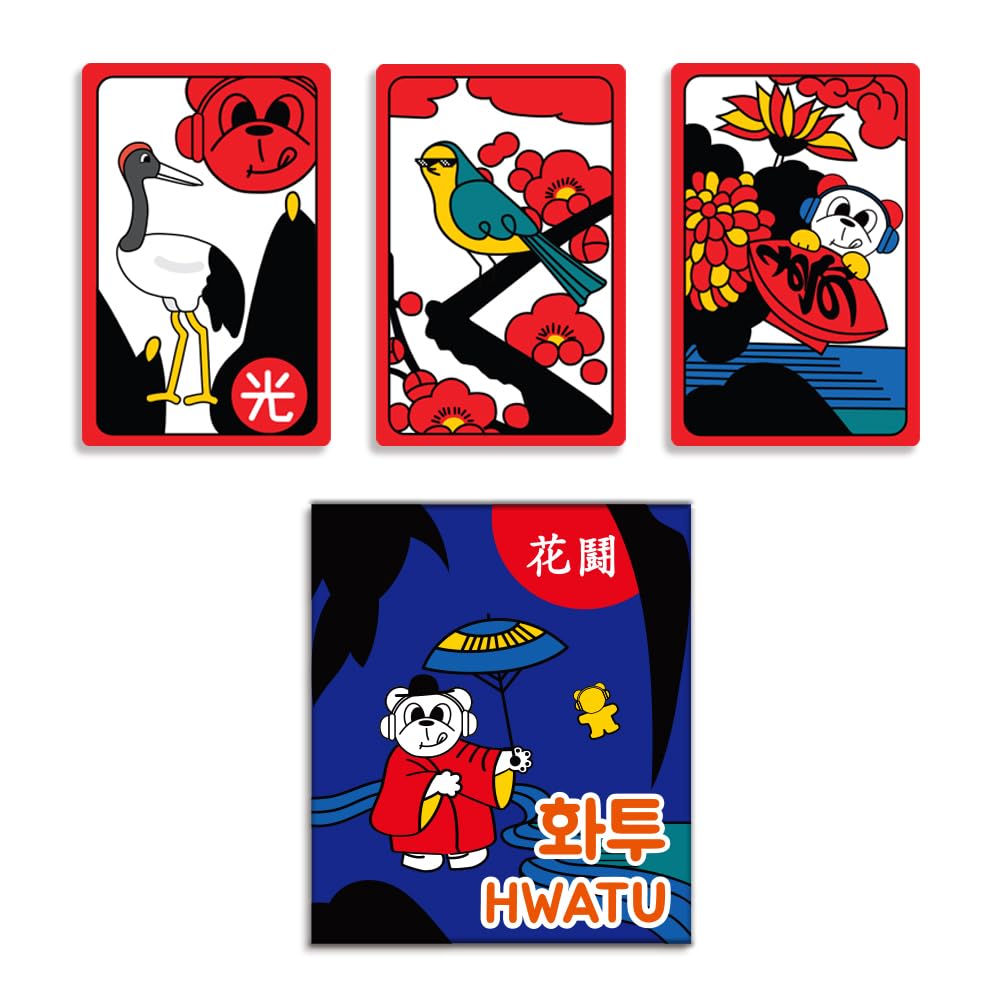 Amazon.com: GEEKBEAR Hwatu Set - Known as Korean Hanafuda, Go Stop ...