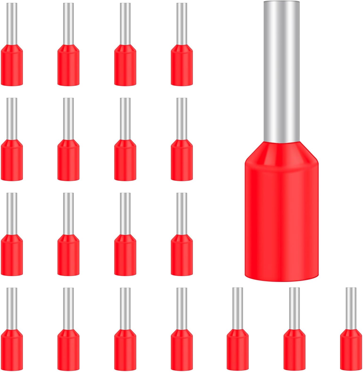 100Pcs Ferrules 1.0mm², Hanibos Insulated Bootlace Ferrule Wire ...