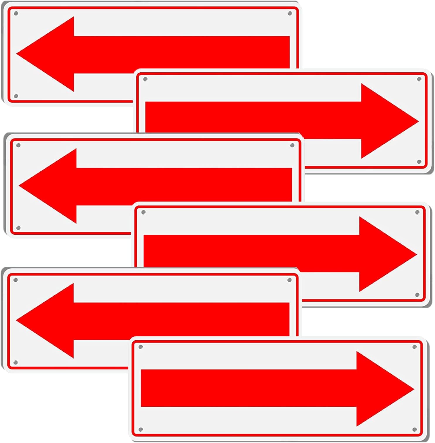 Amazon.com : 6 Pcs 17 x 6 Inch Arrow Sign Corrugated Plastic This Way ...