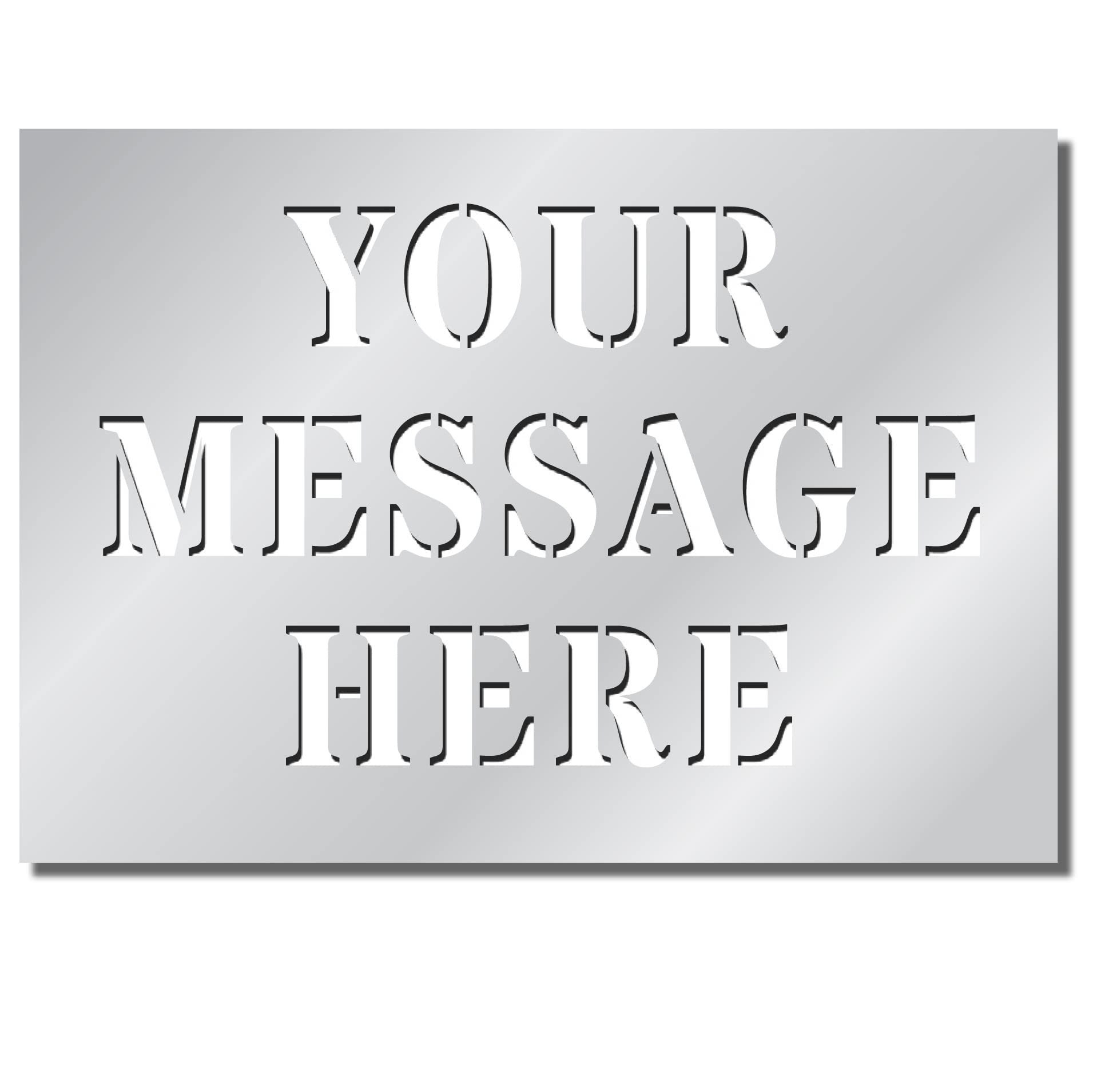 CUSTOM STENCIL - Size A3 Landscape - Any Writing You Want, 3 Lines of ...