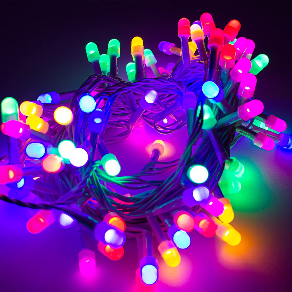 Serie de Luces LED Multicolor Serie de Colores Navideña 100 Led Luz ...