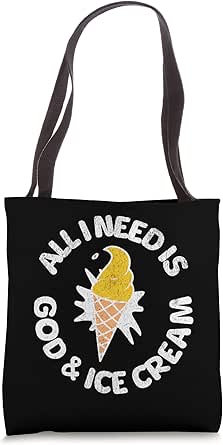 Amazon.com: Just Out Here Trusting God & Ice Cream Funny Faith-Based ...