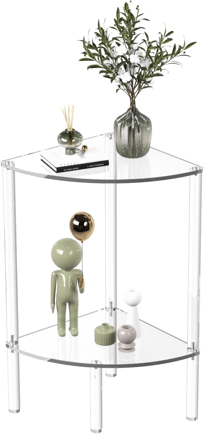 Amazon.com: Small Corner Table for Living Room - Triangle End Table ...