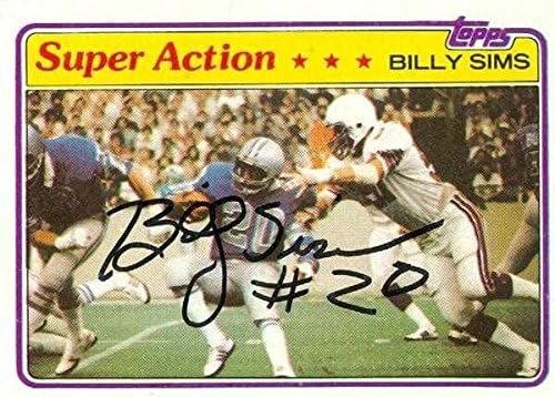 Billy Sims autographed Football Card (Detroit Lions) 1981 Topps Super ...