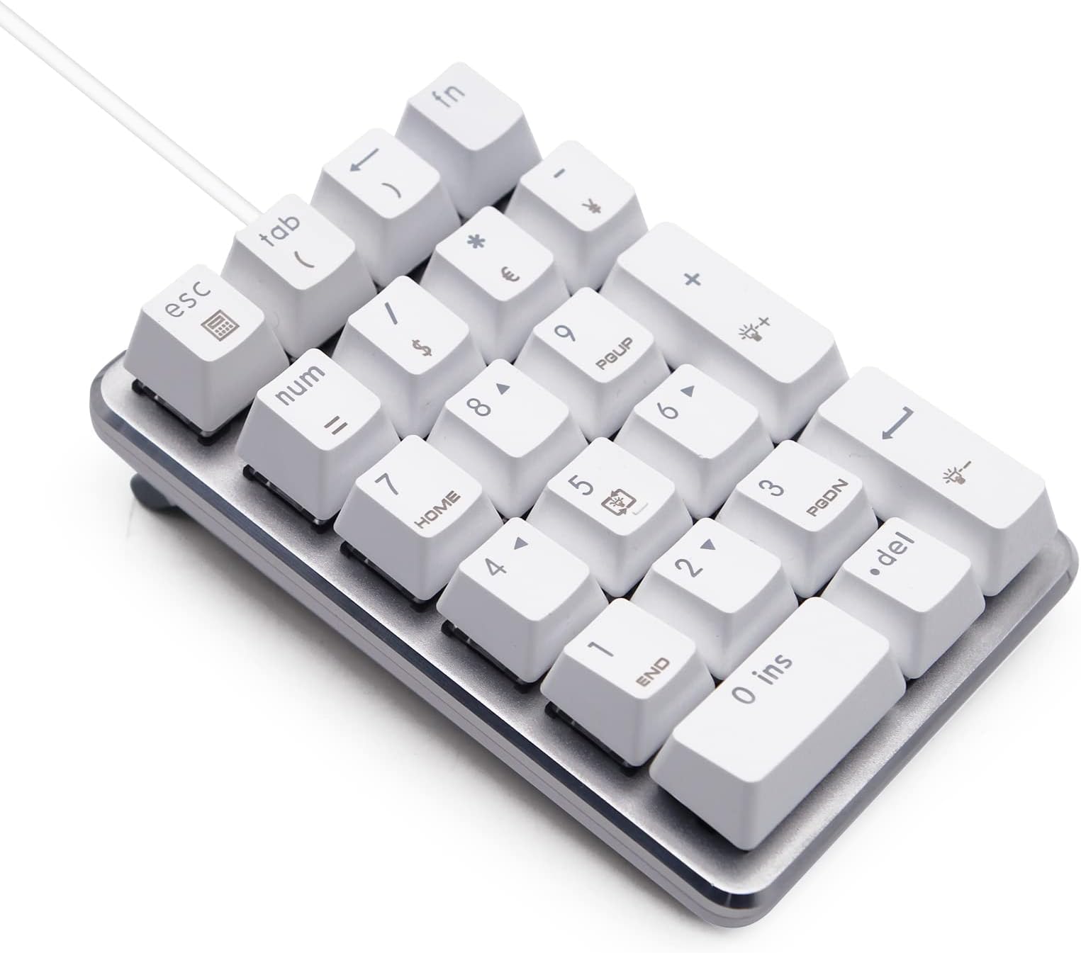 MQUPIN Number Pad, Mechanical USB Wired Numeric Keypad with Blue ...