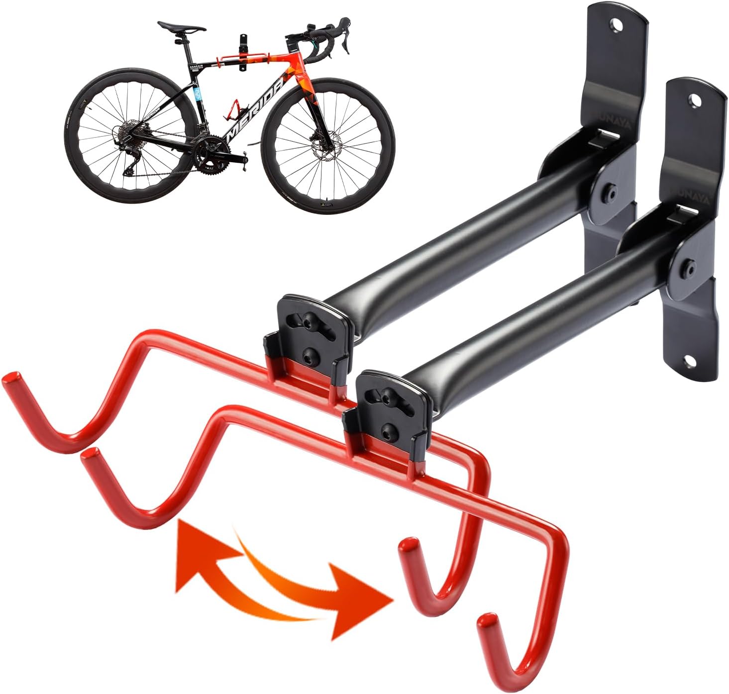 Amazon.com : PHUNAYA Wall Mount Bike Rack,Bike Hanger Horizontal ...