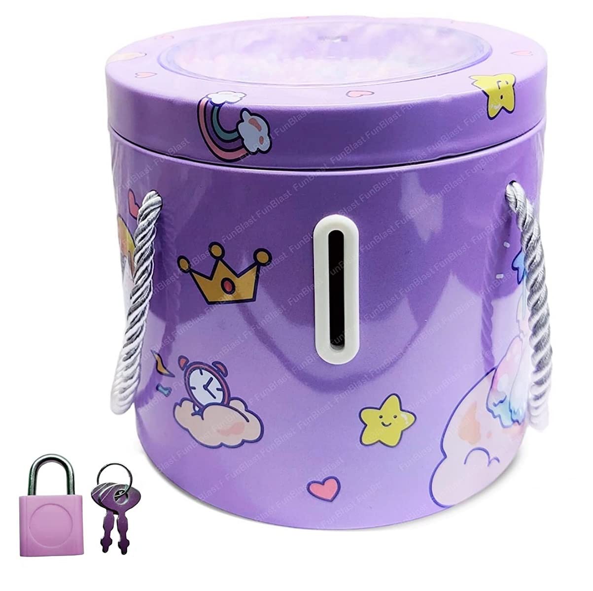 FunBlast Piggy Bank for Kids – Coin Box, Money Saving Metal Coin Bank ...