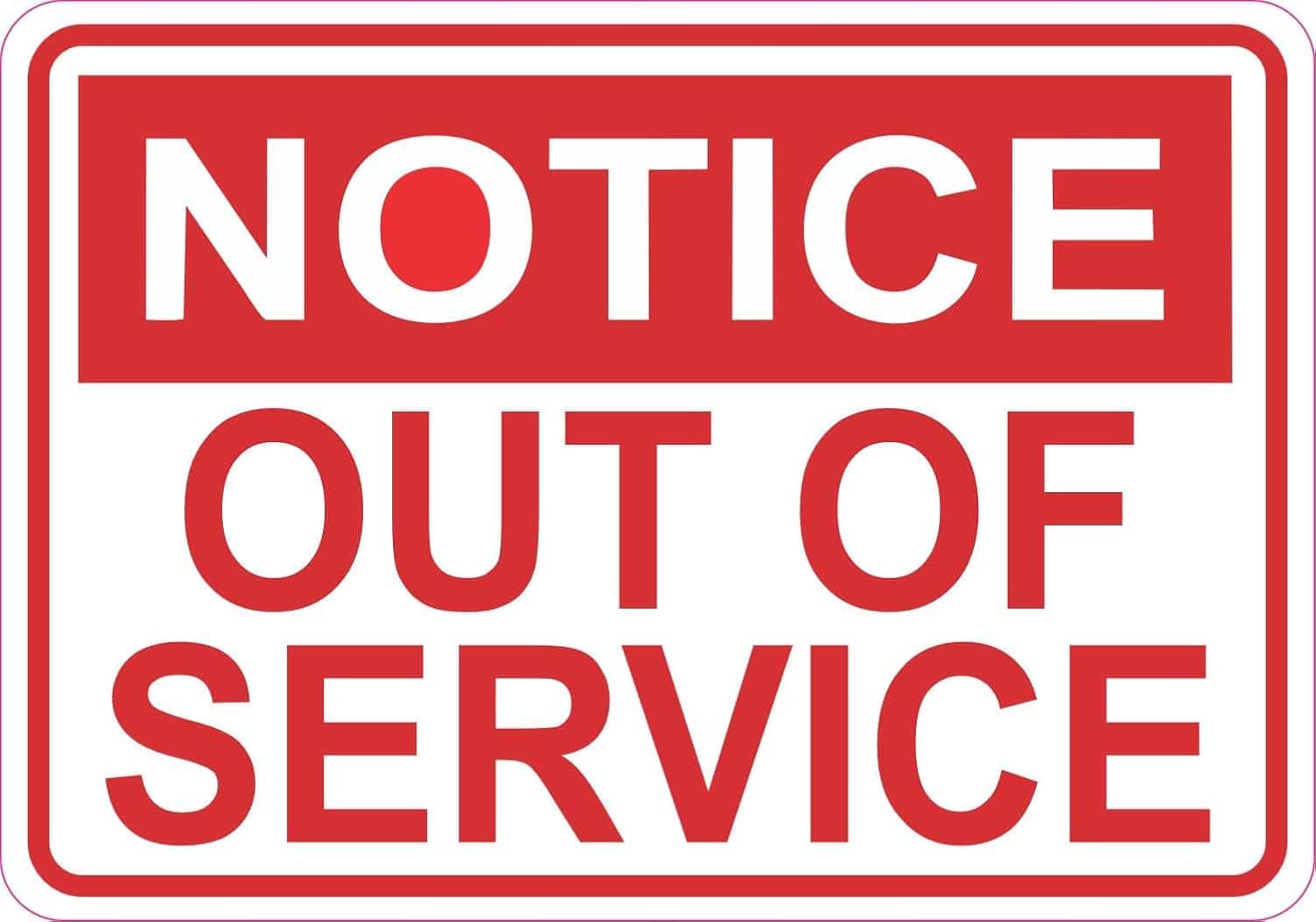 Amazon.com - StickerTalk Out of Service Vinyl Sticker, 5 inches by 3.5 ...
