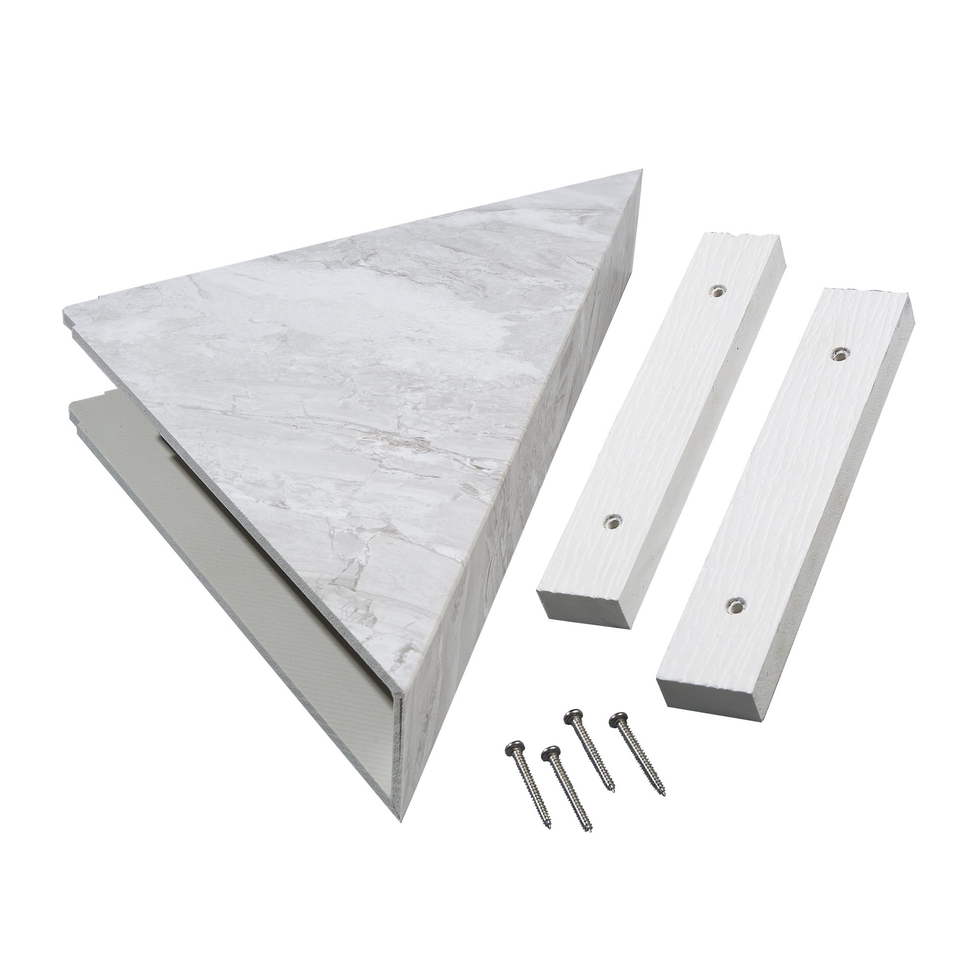 Amazon.com: Palisade Vinyl Waterproof Corner Shower Shelf in Iced Pewter