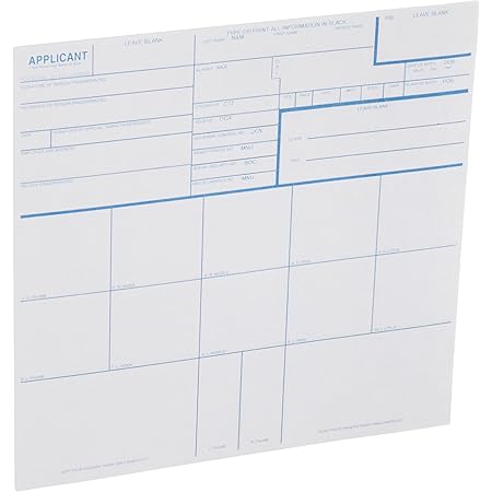 FBI Fingerprint Cards, Form FD-258, 3 Pack : Amazon.in: Office Products