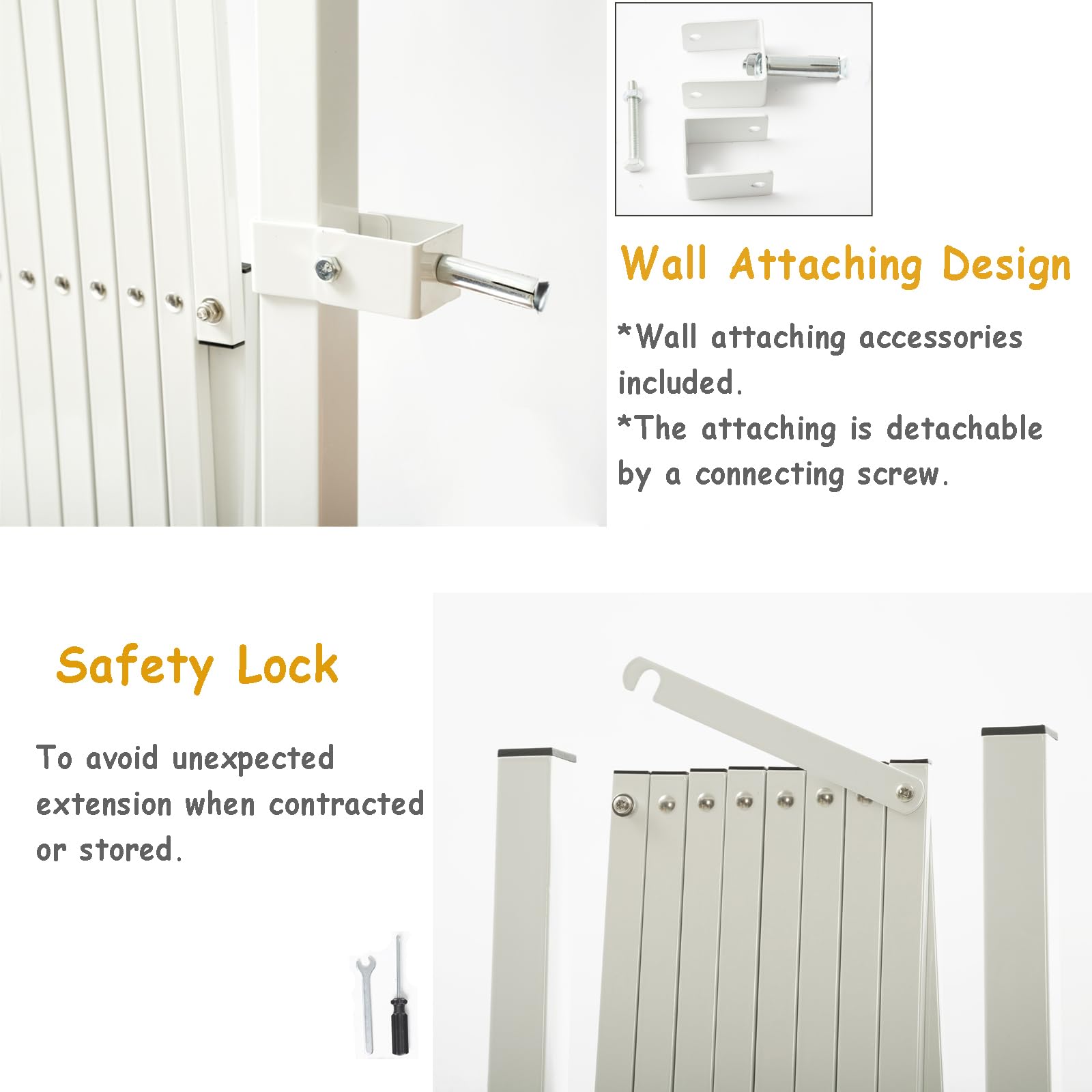 Snapklik.com : Metal Expandable Dog Gate, 9Feet, Versatile Accordion ...