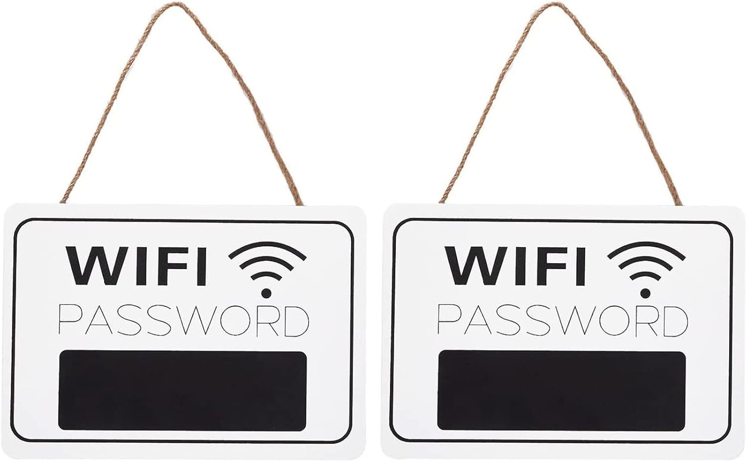 Juvale WiFi Password Sign - 2-Pack WiFi Password Hanging Board, Wall ...