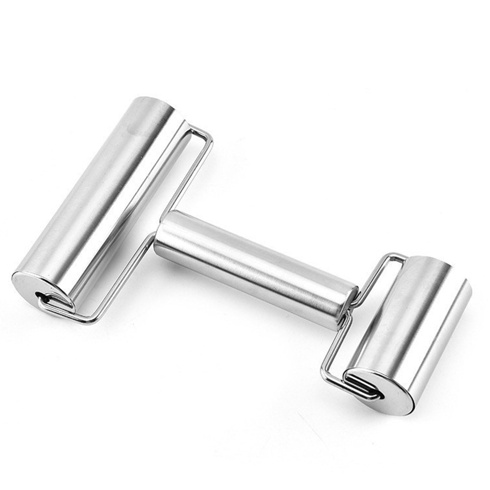 LdawyDE Nudelholz, Teigroller mit 2 Walzen, Teigroller Klein Edelstahl ...